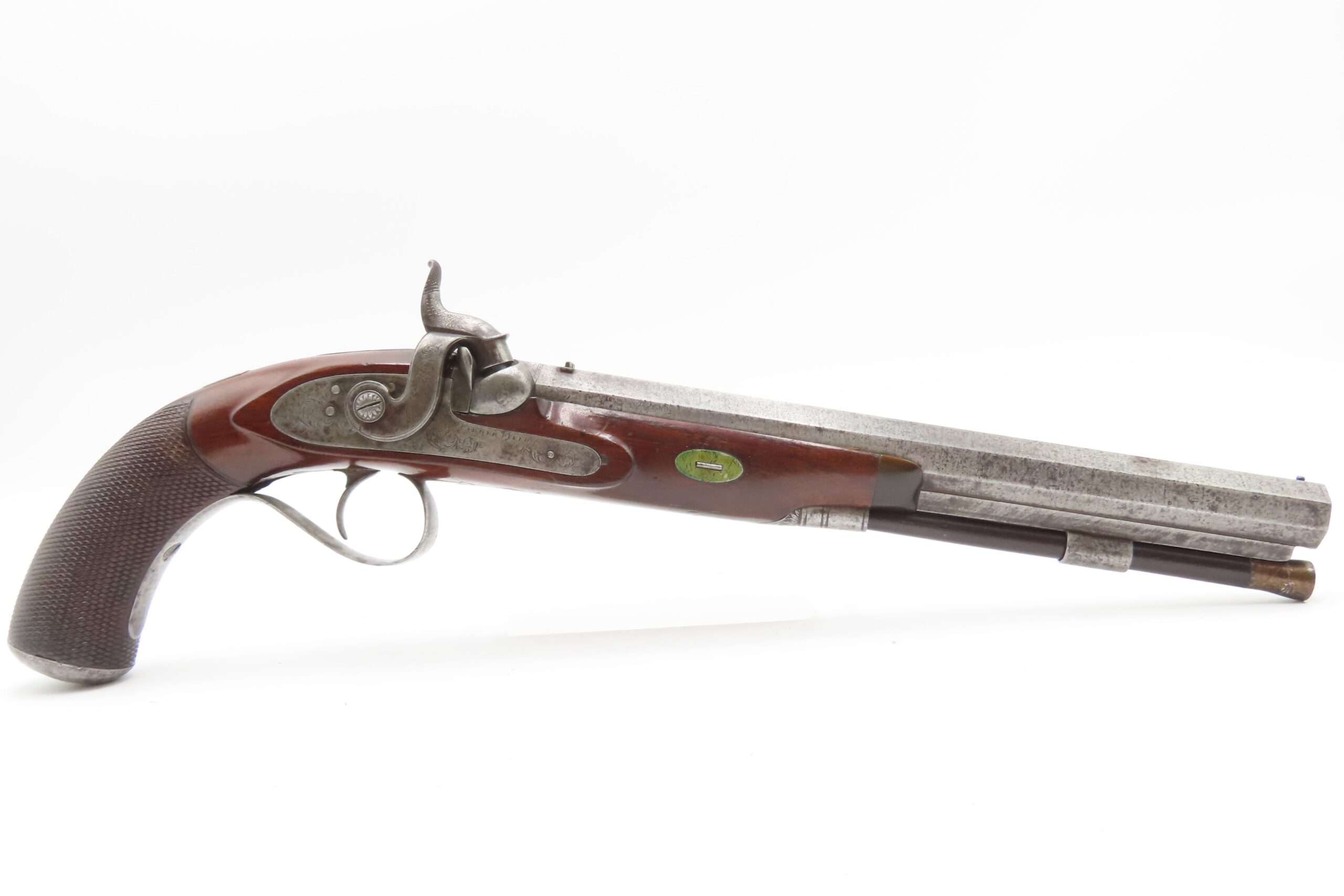 BRACE of ENGRAVED Antique PARKER FIELD & SONS Percussion DUELING ...